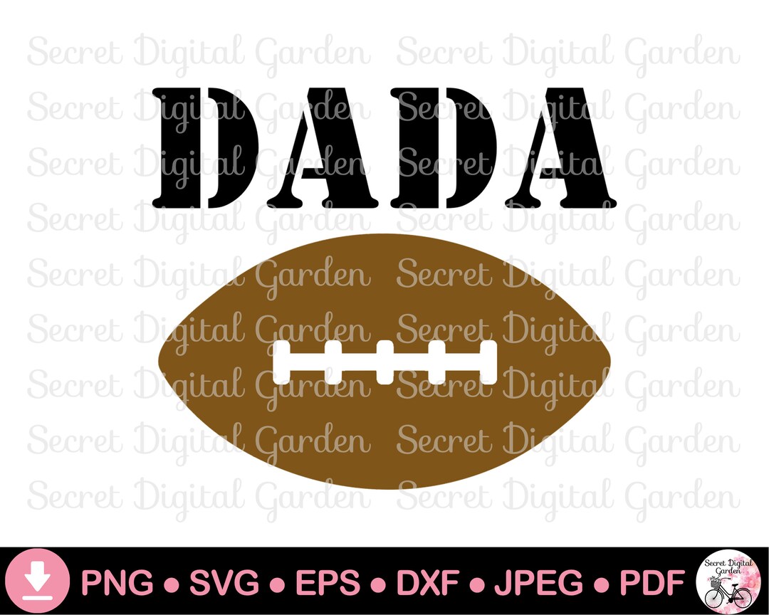 Da Da Svg Dada Svg Dad Gift Football Svg Cricut Projects - Etsy