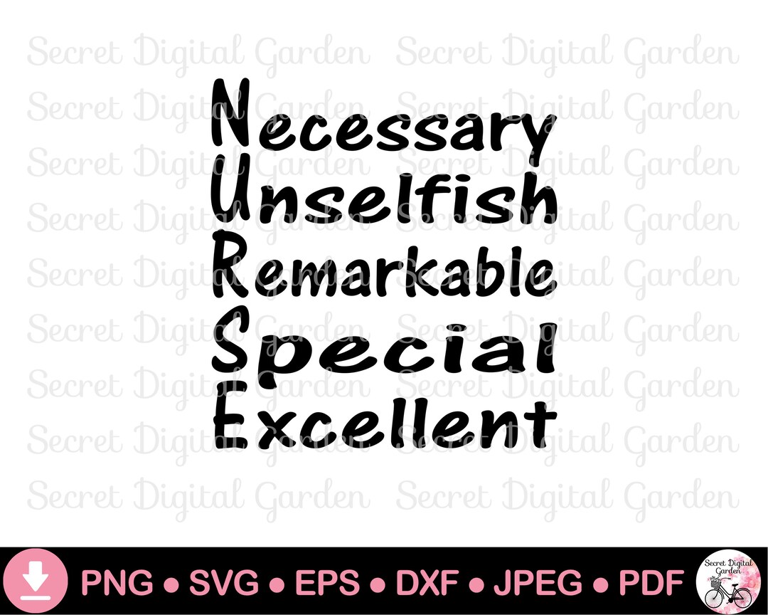 Nurse Definition SVG Nurse PNG Cricut Cut Files Nursing Appreciation ...