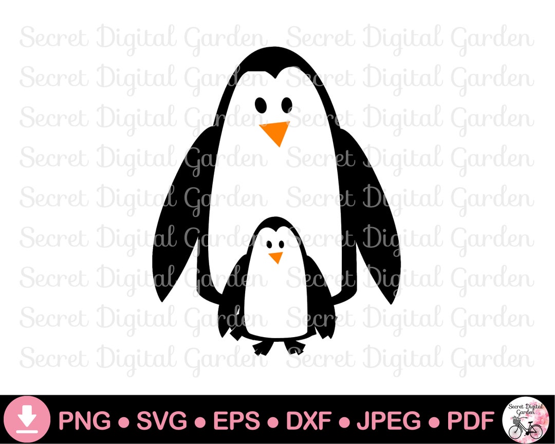 Penguin SVG PNG Clipart Baby Penguin Mom Penguin Lover Gift - Etsy