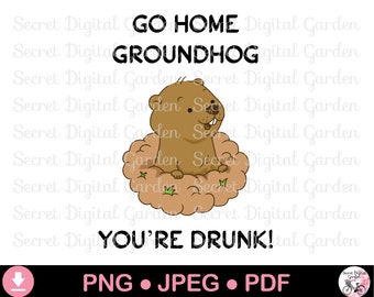 Groundhog Day Clipart - Etsy