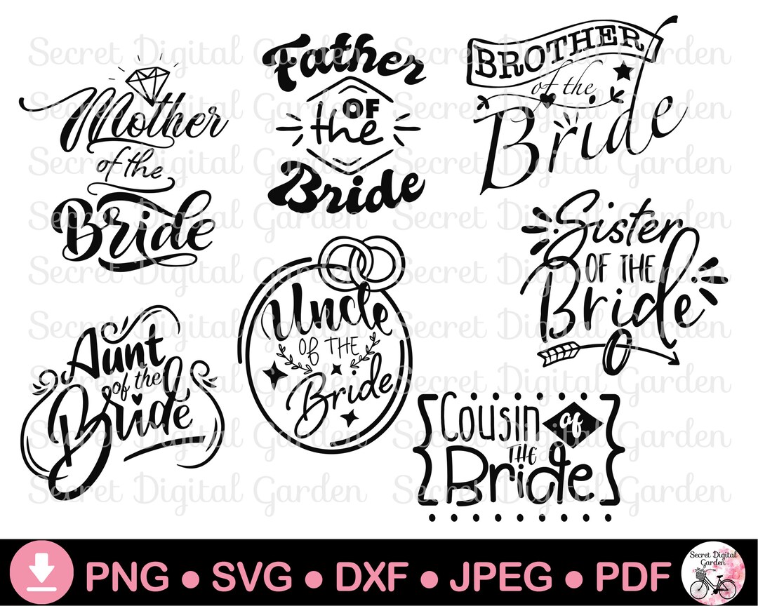 Wedding SVG Bundle | Cricut Wedding Bundle | Wedding SVG Designs | Png ...