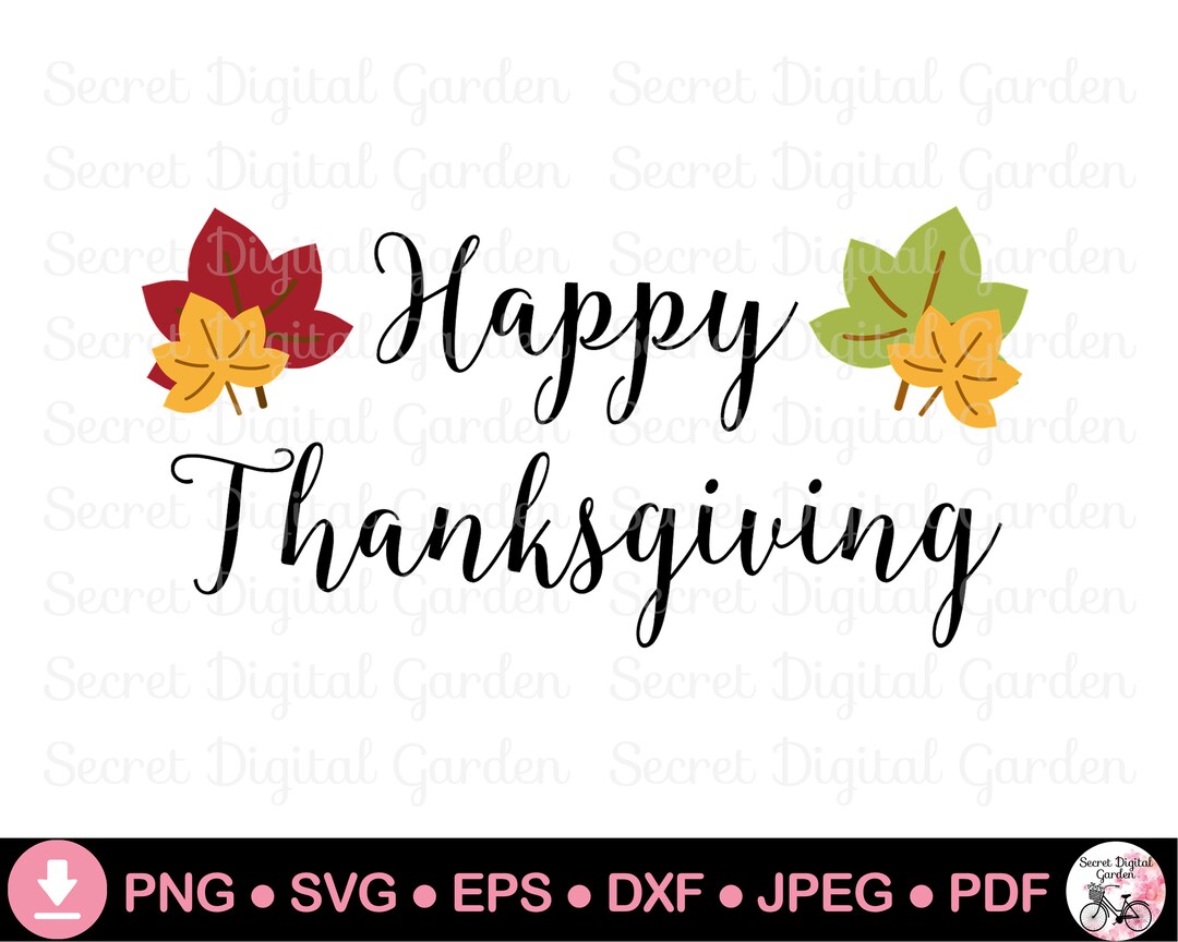 Thanksgiving Svg Happy Thanksgiving Font SVG Quote Cursive - Etsy