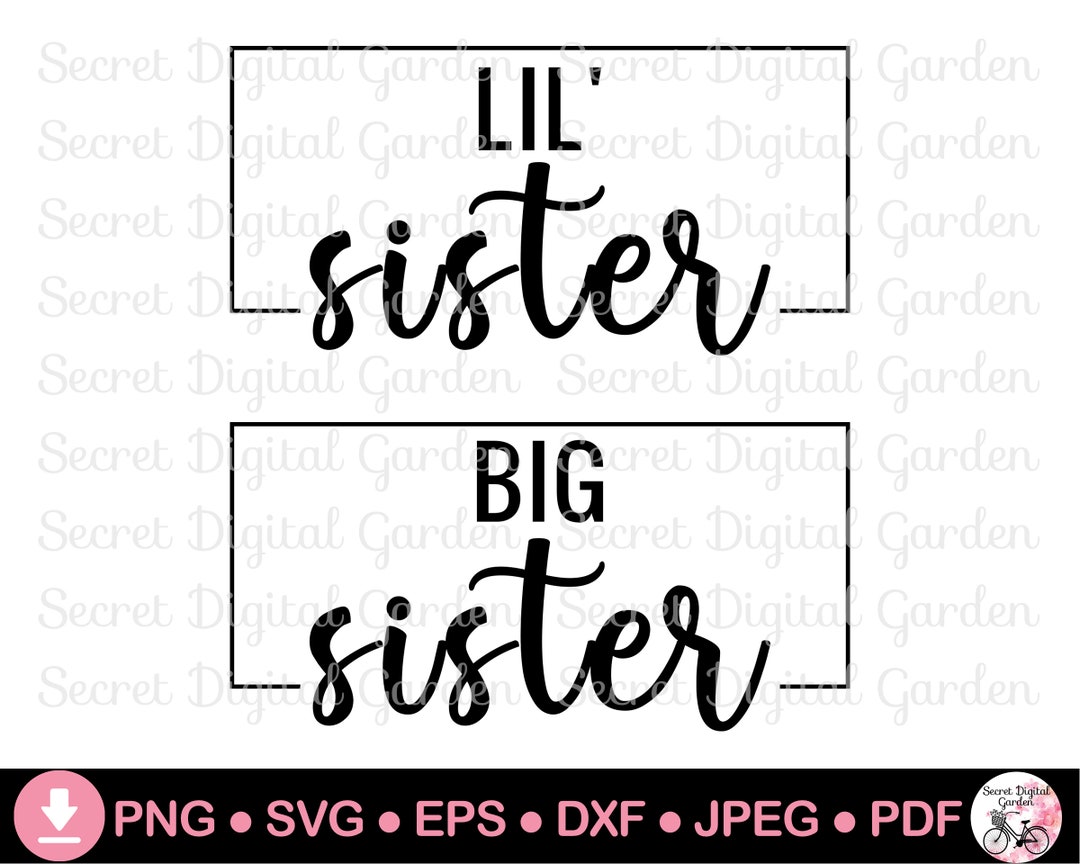 Lil Hermana Svg / Hermana Mayor Svg / Camisas Hermana Svg - Etsy México