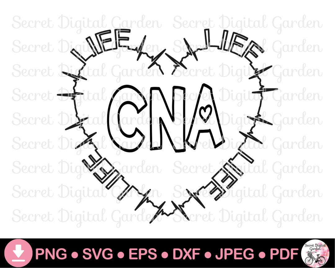 Cna Life Svg Png Clipart Certified Nursing Assistant Etsy