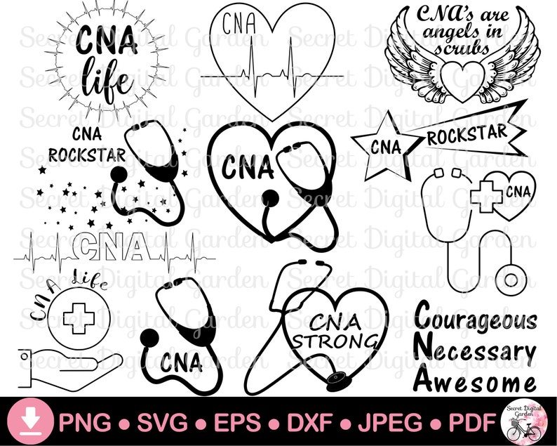CNA Shirts SVG Nursing SVG Bundle Cna Svg File for Cricut - Etsy
