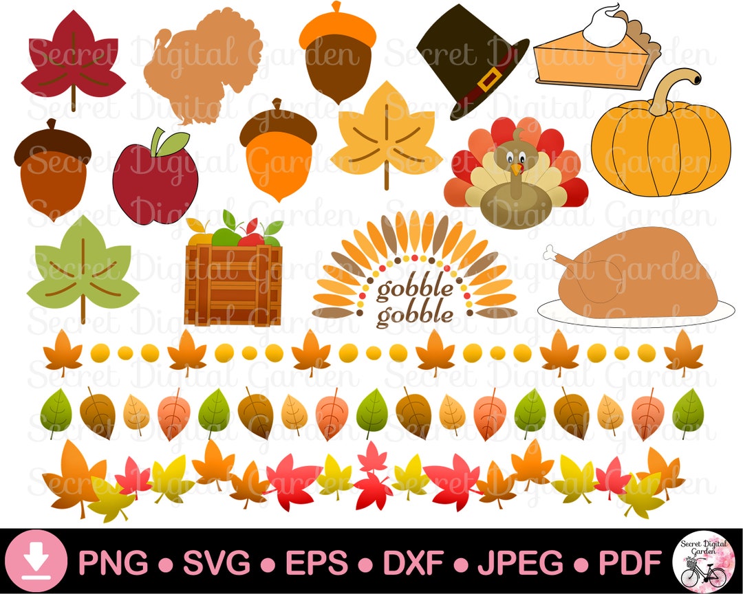 Thanksgiving SVG Bundle, Fall Leaves Svg Bundle, Autumn Svg Bundle Fall ...