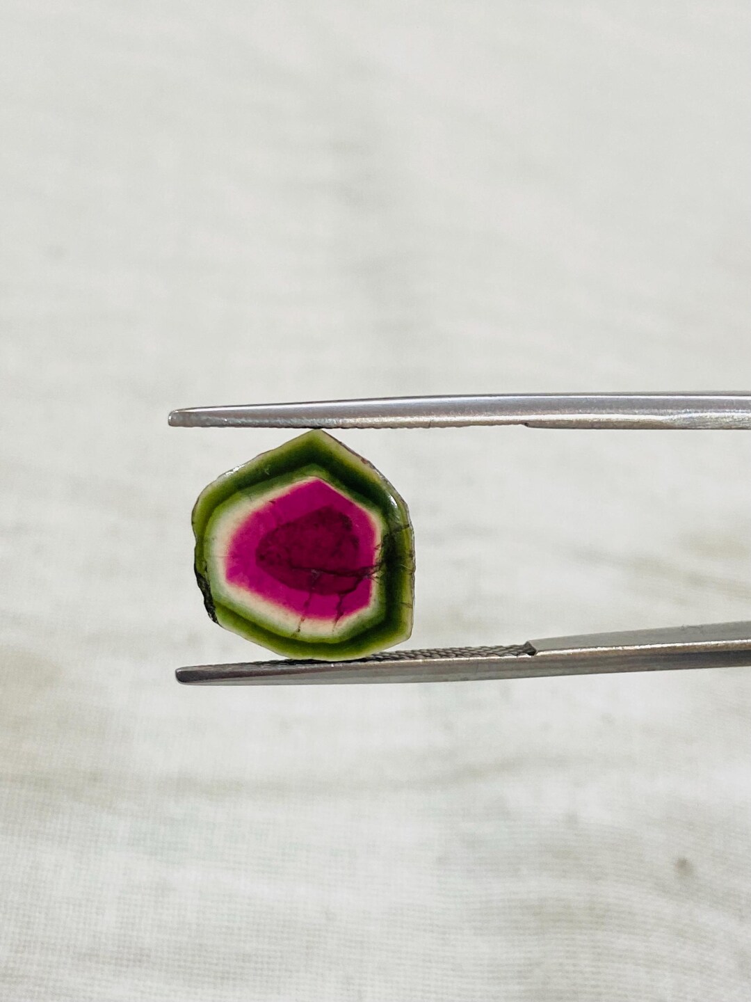 RARE''A Beautiful Slice of Watermelon Tourmaline, Showcasing Its ...