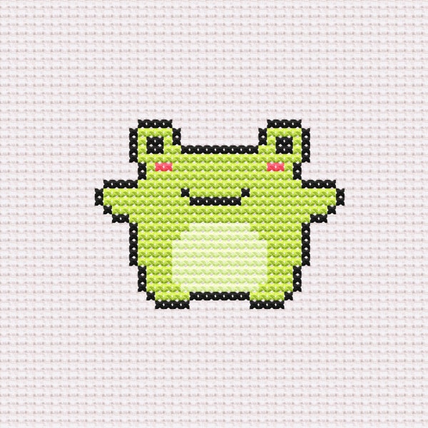 Frog Cross Stitch - Etsy