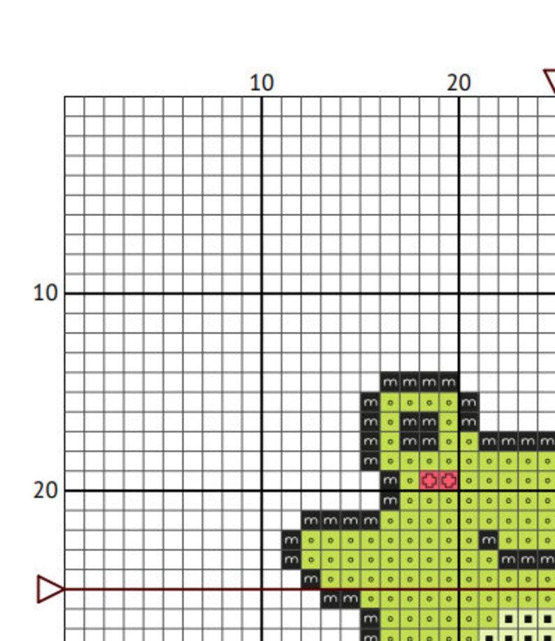 Happy Frog Cross Stitch Pattern Chart PDF Modern Cross - Etsy