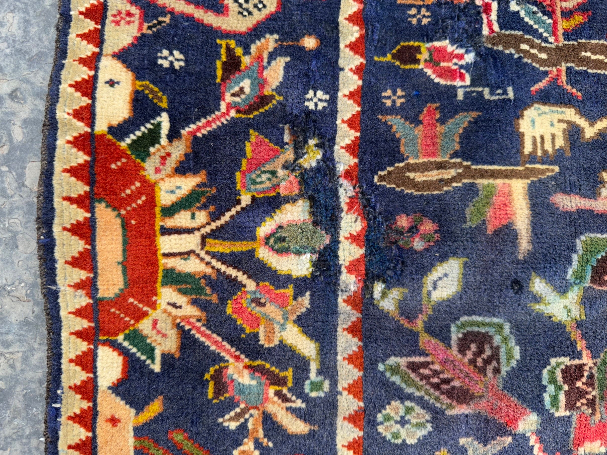 Stunning Afghan Handmade Pictorial Rug, 100% Wool Rug, Wall Hanging RUG ...