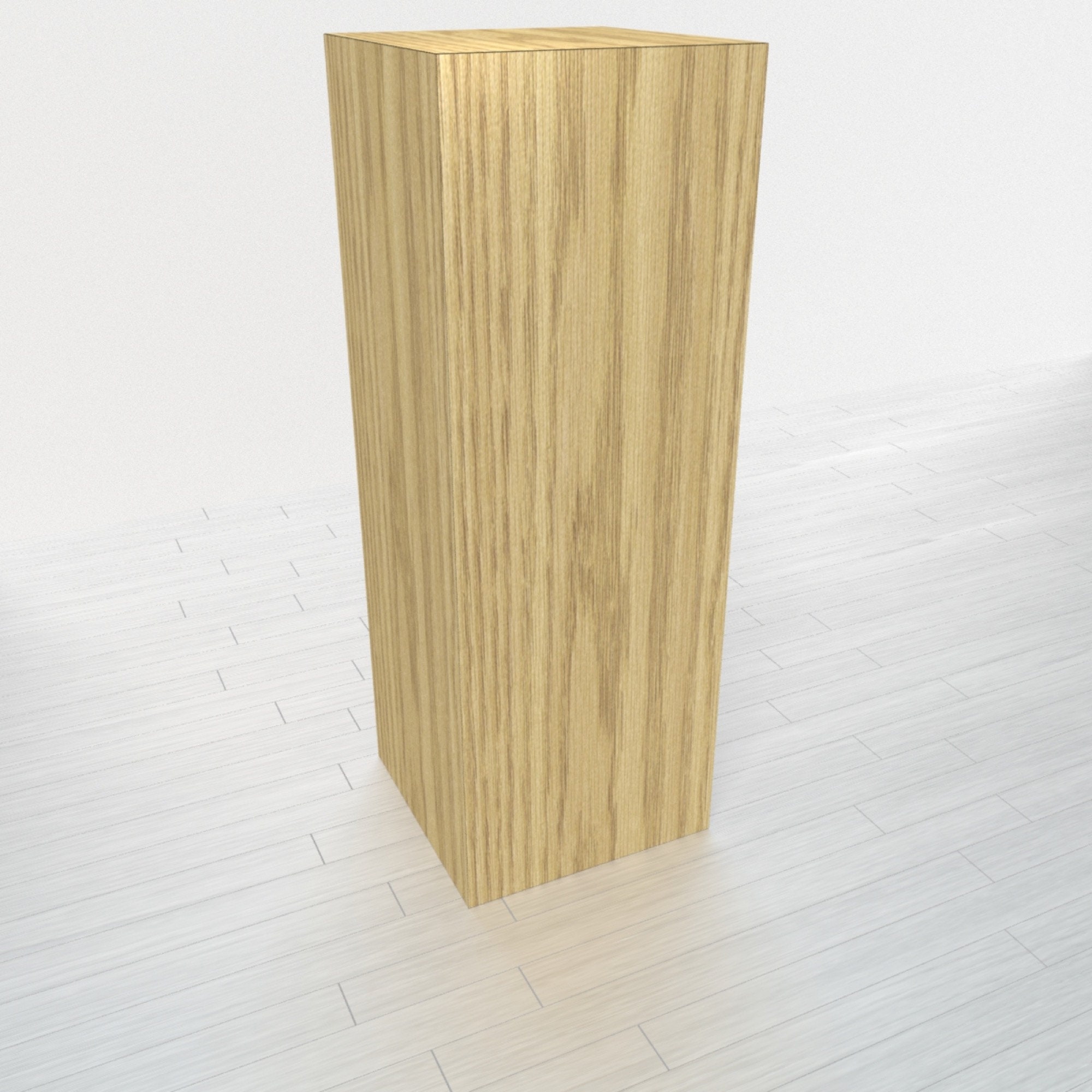 Rectangle Pedestal Natural Oak Base Natural Oak Top 15 X 15 X 42 - Etsy