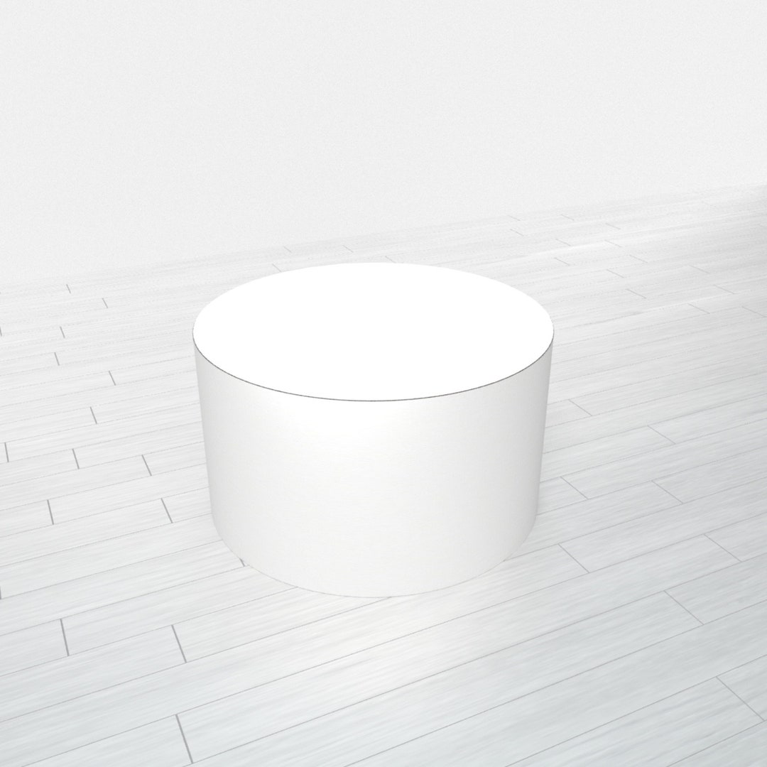 Cylindrical Pedestal - White Base + White Top - 20" X 20" X 12" - Etsy