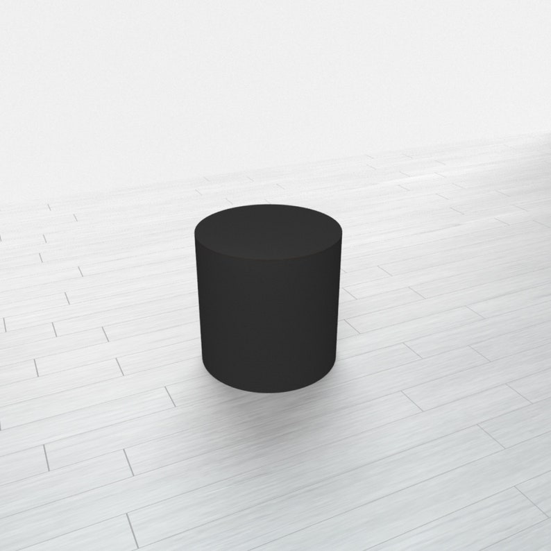 Cylindrical Pedestal - Black Base + Black Top - 10" X 10" X 7"h - Etsy