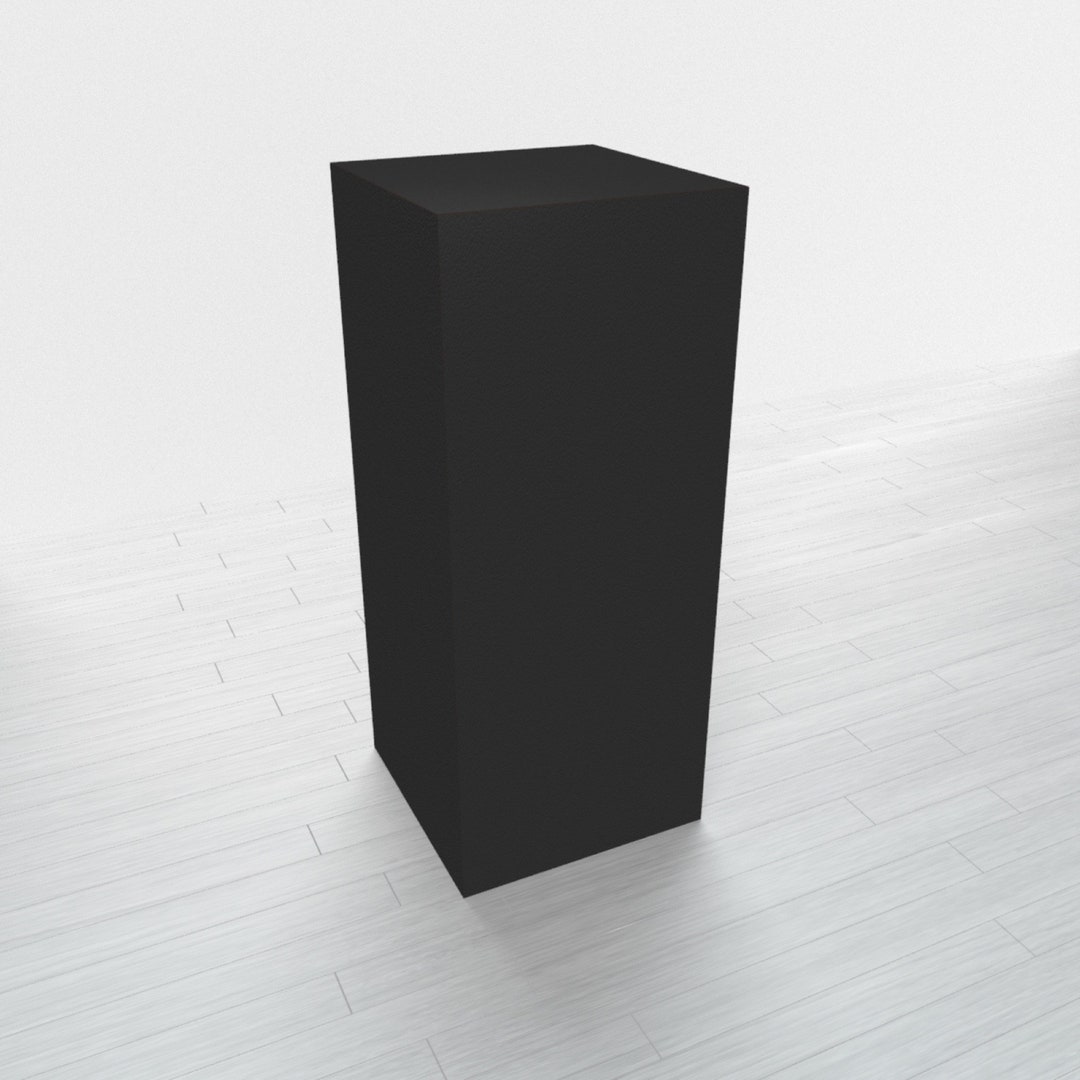 Rectangle Pedestal - Black Base + Black Top - 15" X 15" X 36" - Etsy