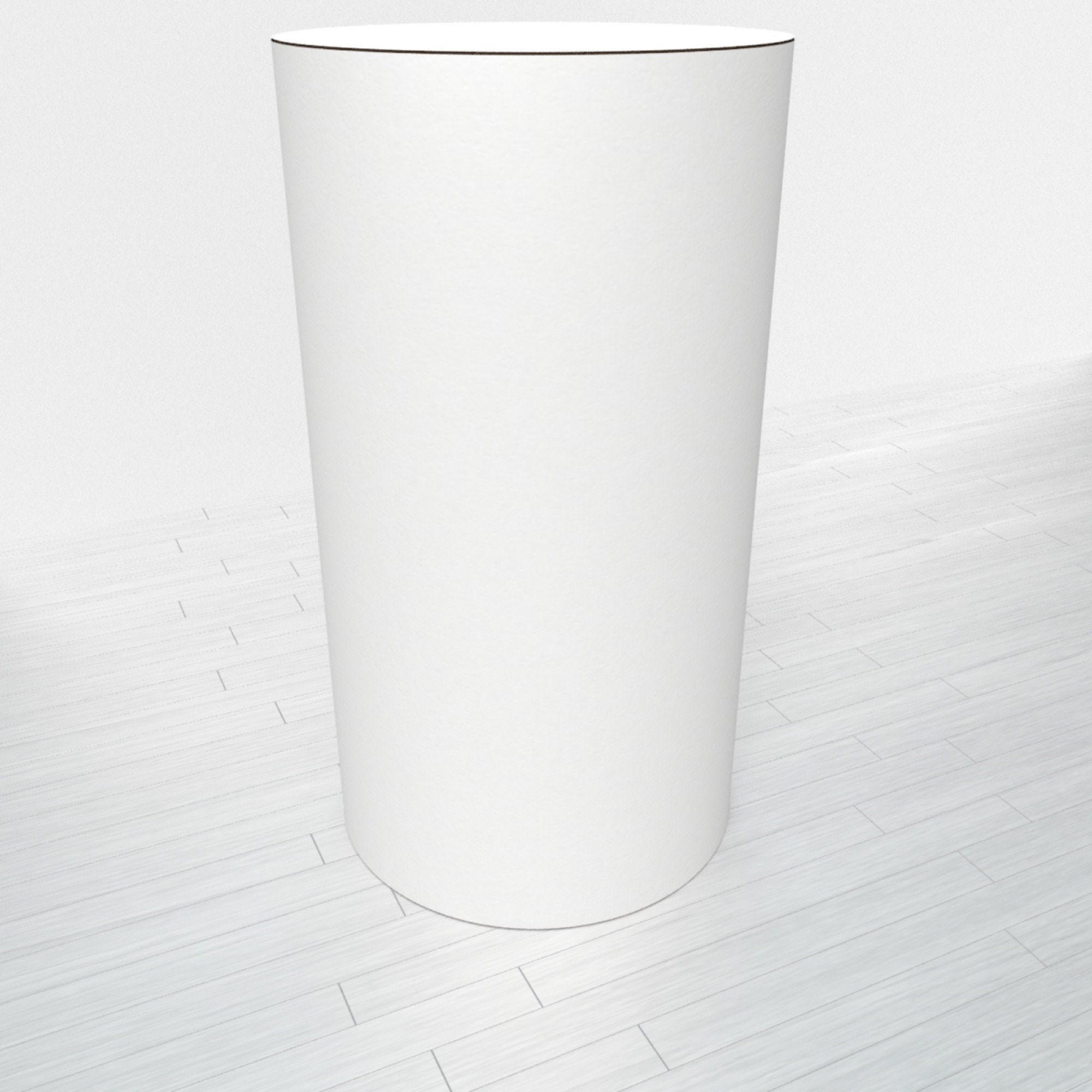 Cylindrical Pedestal - White Base + White Top - 23" X 23" X 42" - Etsy