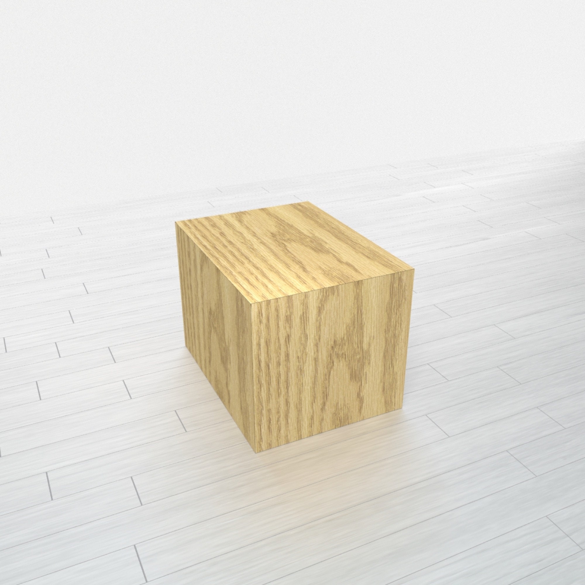 Rectangle Pedestal - Natural Oak Base + Natural Oak Top - 12" X 16" X ...