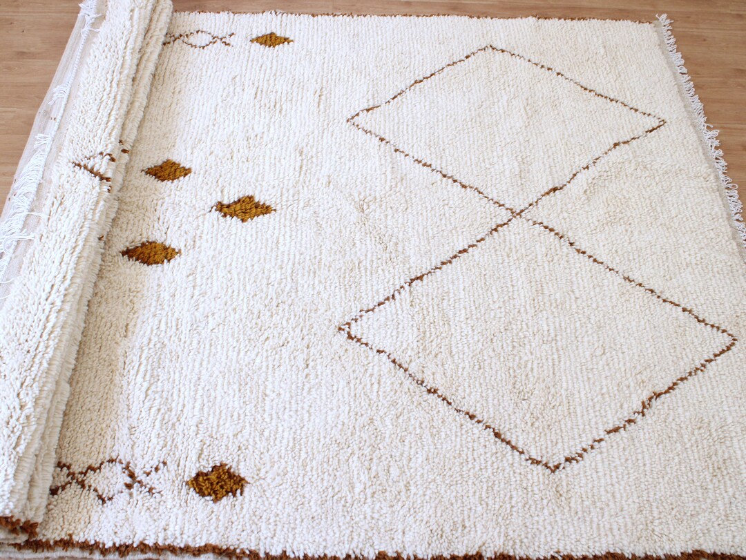 Cream Berber Rug, Wool Morrocan Rug, Moroccan Rugs for Living Room ...