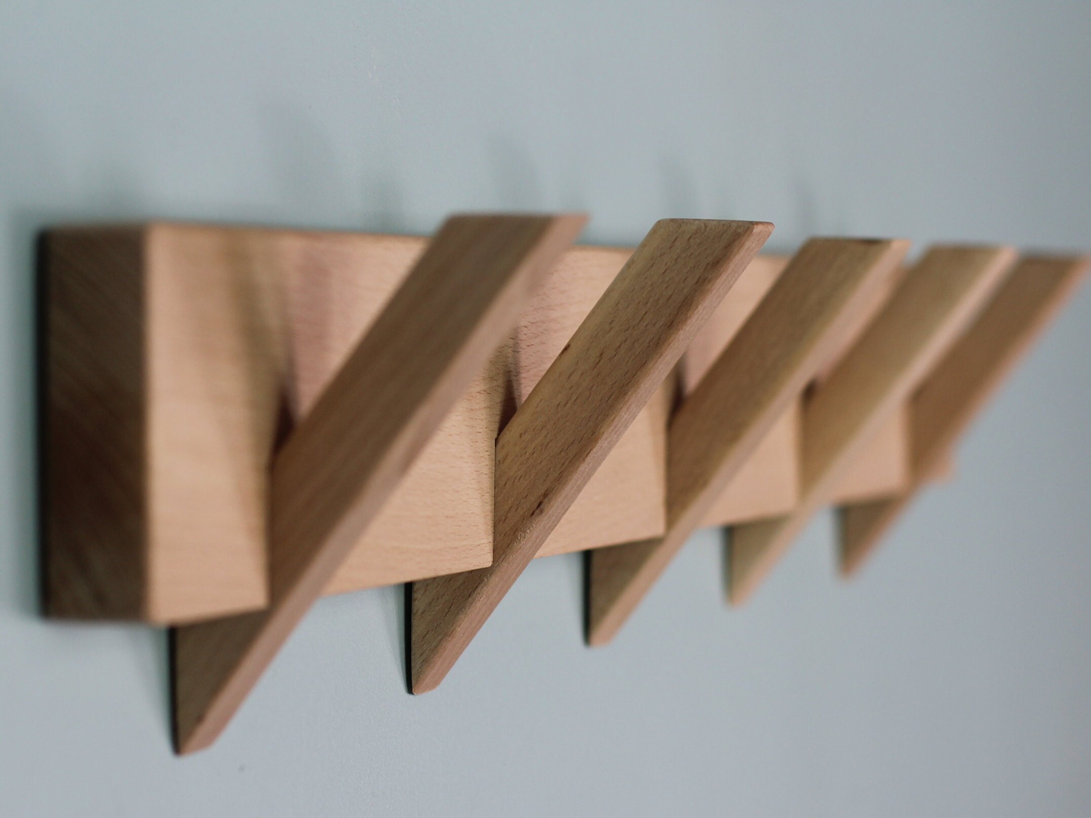 Wood Coat Rack / Wall Mounted Coat Rack / Modern Rack With - Etsy