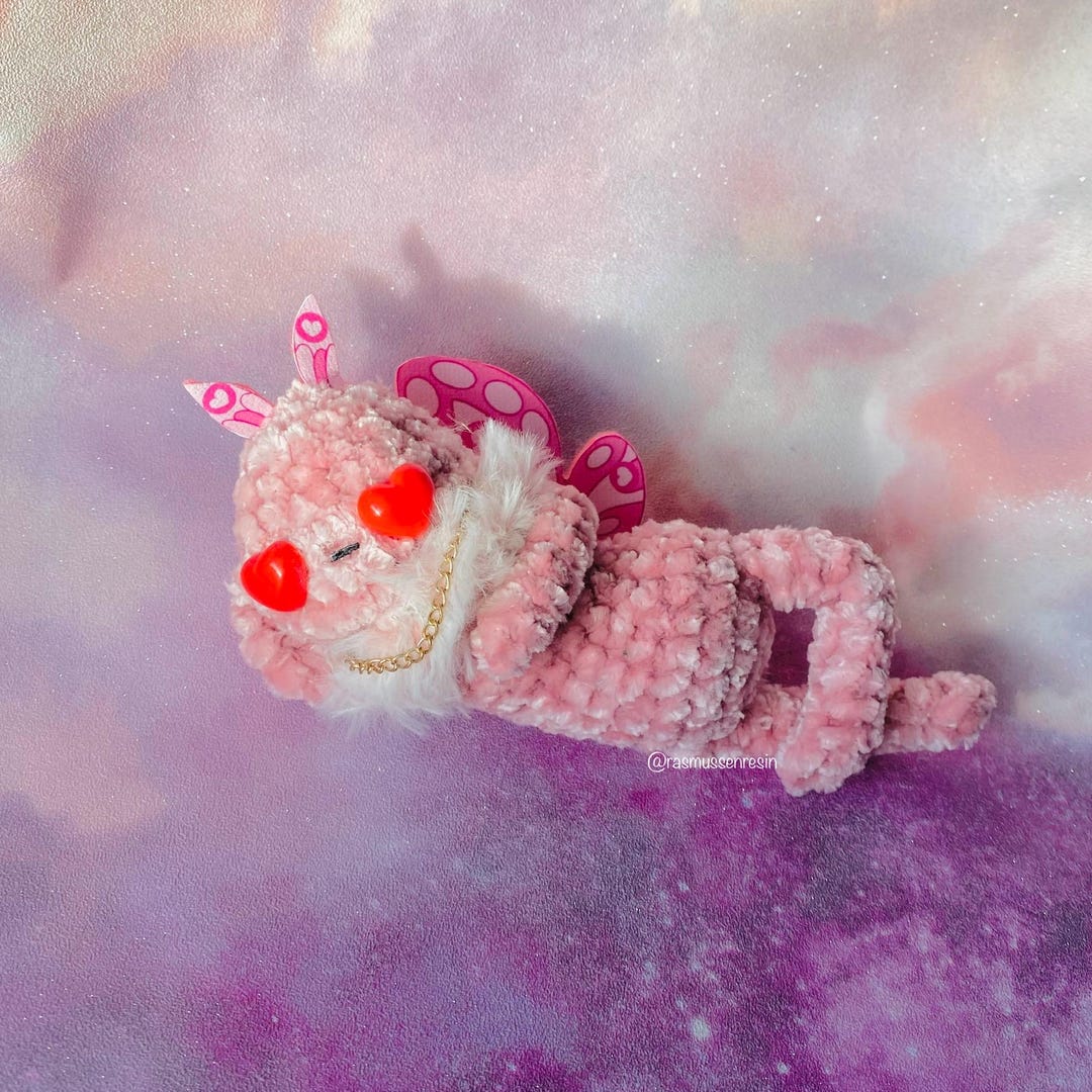 Valentines Day Mothman Crochet Plush/ Cryptic/arumagumi/ Crochet/kawaii/ Cute/ Furry/ Plushie ...