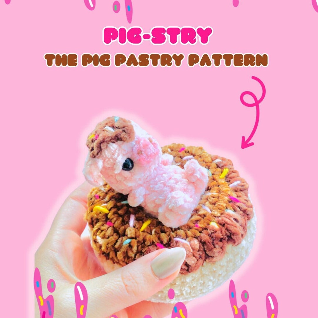 PDF Digital Crochet Pattern- Pigstry-piglet Donut Pastry - Etsy