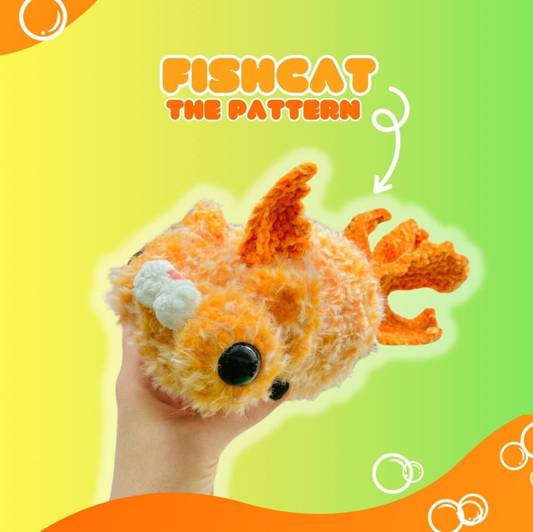 PDF Digital Crochet Pattern-fishcat/ Crochet Pattern/ Amigurumi/ Cat ...