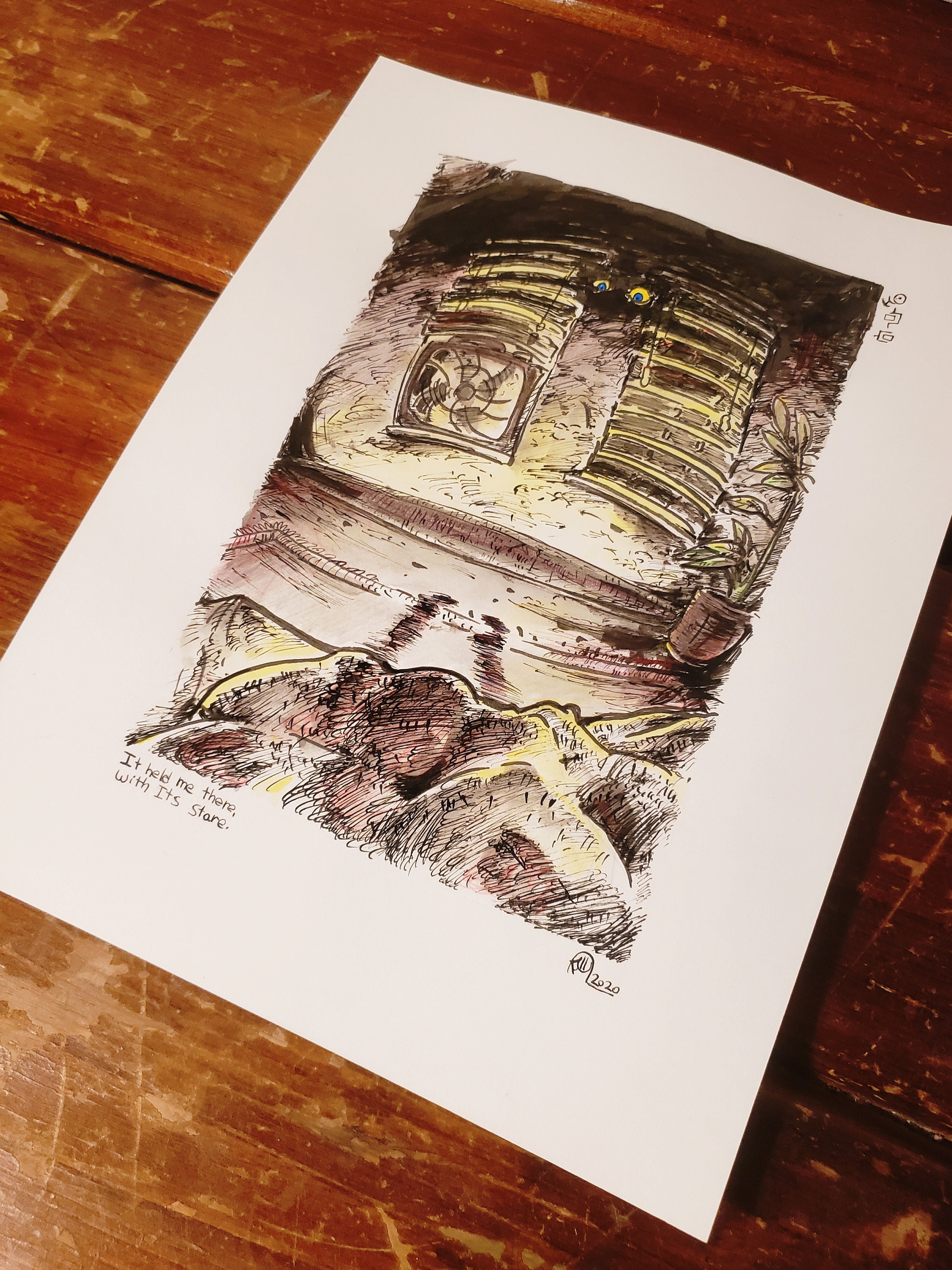 SLEEP PARALYSIS - Original Ink and Watercolor Drawing - Etsy