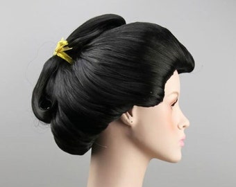 Geisha Geisha Crochet Wig Hat Japanese Geisha Costume Hat - Etsy