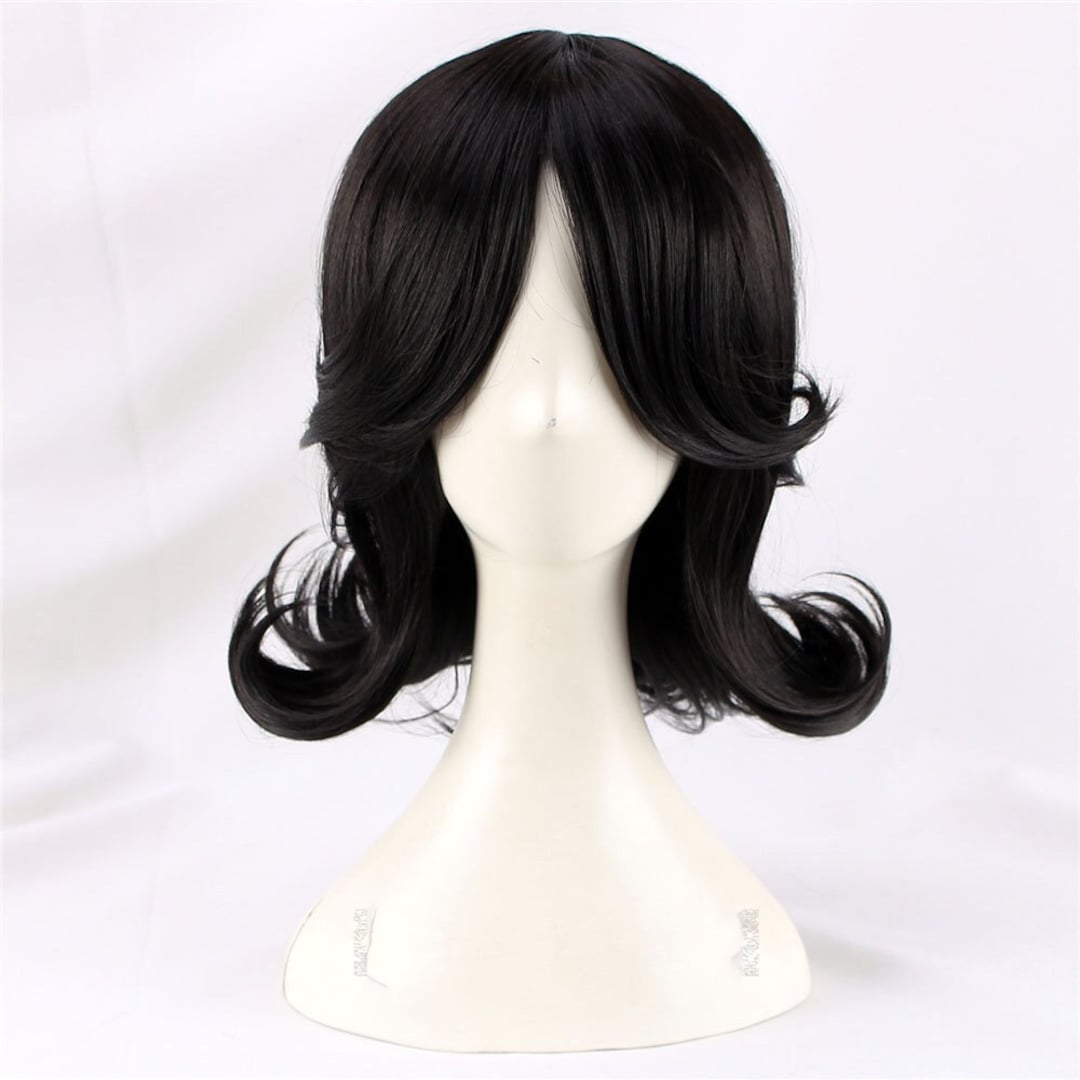 Wig Linda Wig Cosplay Wig Black Short Wavy Wig Halloween Wig Costume ...