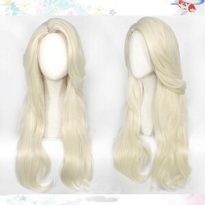 Wig Cosplay Wig Costume Wig White Blonde Long Wavy Wig Halloween Wig ...