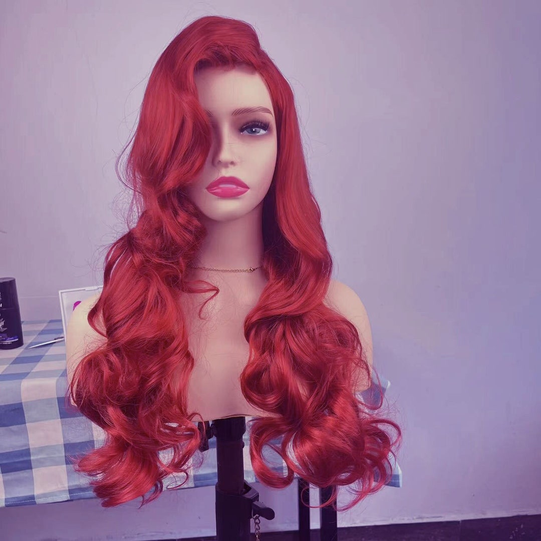 Wig Princess Cosplay Wig Costume Wig Red Long Wavy Role Playing Wig for ...