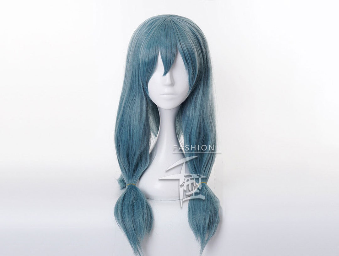 Wig Mahito Wig まひと Cosplay Wig Costume Wig Blue Long Wig With Bangs ...