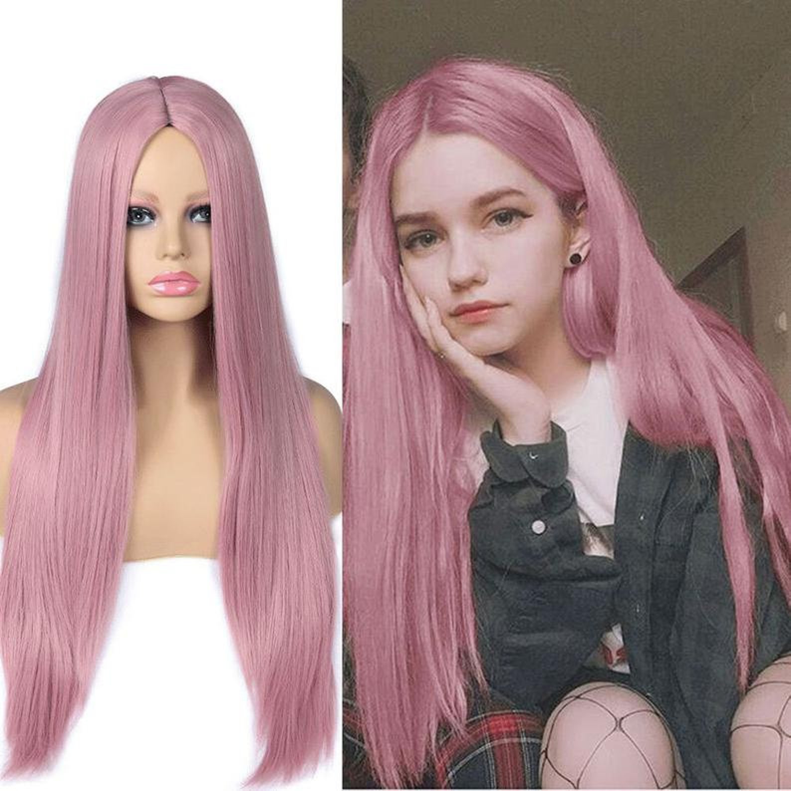 WIG Cosplay wig Blue wig for women pre styled long wavy wig | Etsy