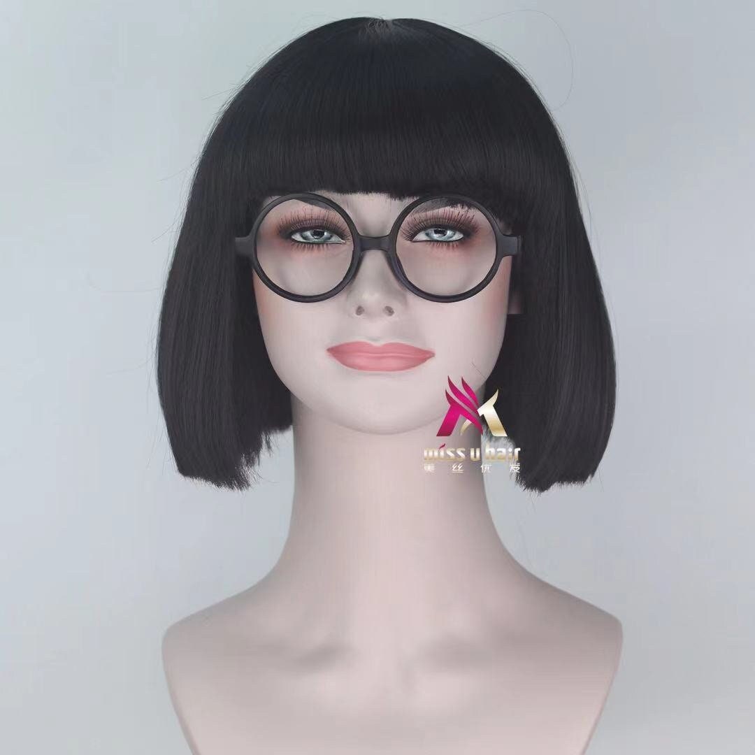 Wig Edna e Mode Wig Cosplay Wig Costume Wig Short Straight Bob Wig With ...