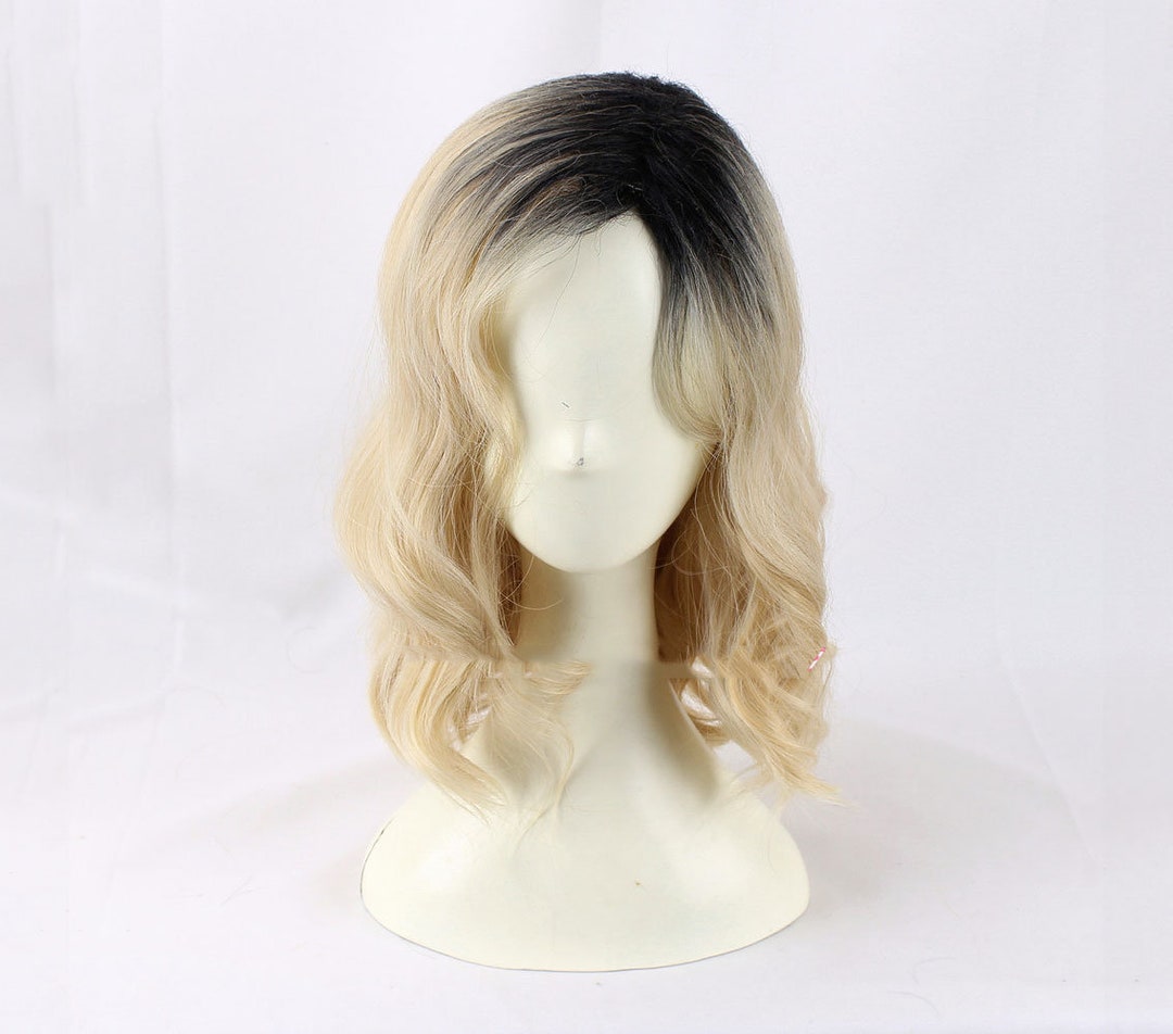 Wig Gwen Stacy Wig Blonde Ombre Wig Cosplay Wig Short Wavy Wig ...