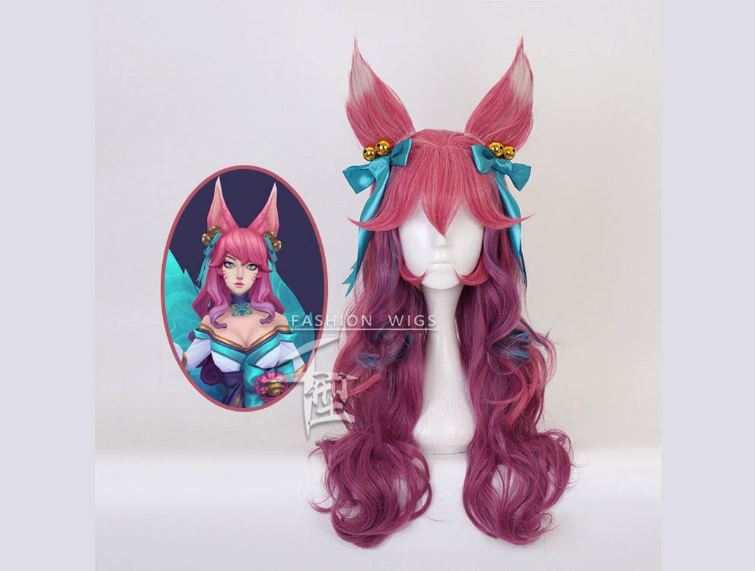 Wig Cosplay Wig Spirit Blossom Ahri Wig Costume Wig Long Red - Etsy