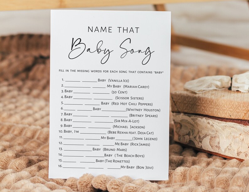 Name That Baby Song - Baby Shower Game (digital Download) - Etsy
