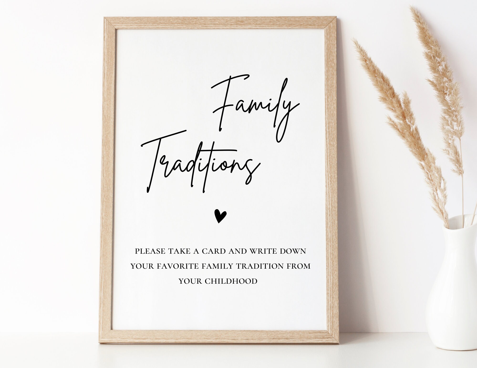 Baby Shower Family Traditions Sign & Cards (digital Download) - Etsy