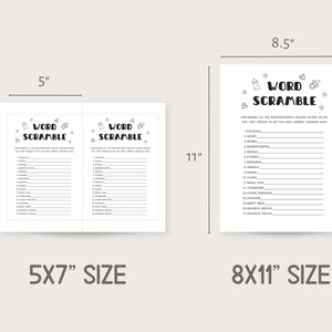 Word Scramble, Baby Shower Game Minimalist. Digital Download - Etsy