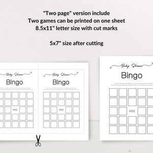 Baby Bingo, Baby Shower Games, Black and White, Printable Games, Baby ...