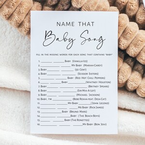 Name That Baby Song - Baby Shower Game (digital Download) - Etsy