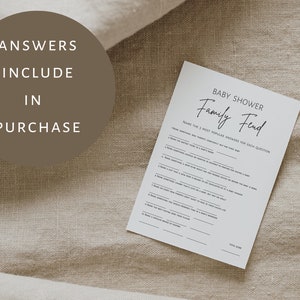 Family Feud Game, Baby Shower Game, Family Feud With Fast Money Round ...