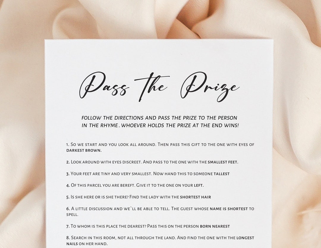 Pass the Prize Baby Shower Game, Boy, Girl, Gender Neutral, Games ...