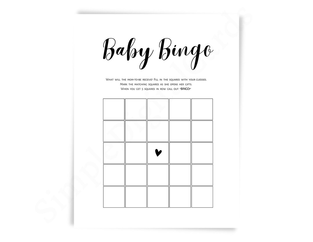 Baby Bingo Baby Shower Game Bingo Game Black White Boy Etsy baby-bingo-baby-shower-game-bingo-game-black-white-boy-etsy