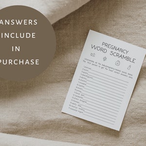 Word Scramble, Baby Shower Game, Gender Reveal Games, Guess Words Game ...