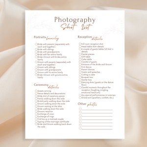 Photography Shot List, Wedding Checklist, Wedding Planning, Checklist ...