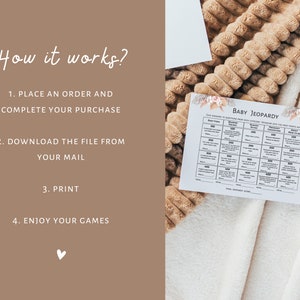 Boho Baby Shower Jeopardy Game: Gender Neutral Floral Quiz (digital ...