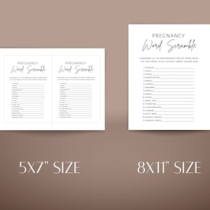 Word Scramble, Baby Shower Game, Gender Reveal Games, Pregnancy Word ...