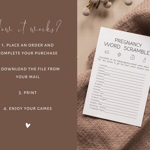 Word Scramble, Baby Shower Game, Gender Reveal Games, Guess Words Game ...