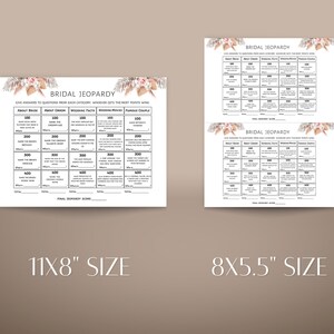 Bridal Jeopardy Game: Boho Floral Bridal Shower Quiz (PDF) - Etsy
