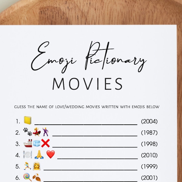 Emoji Movie Pictionary - Etsy